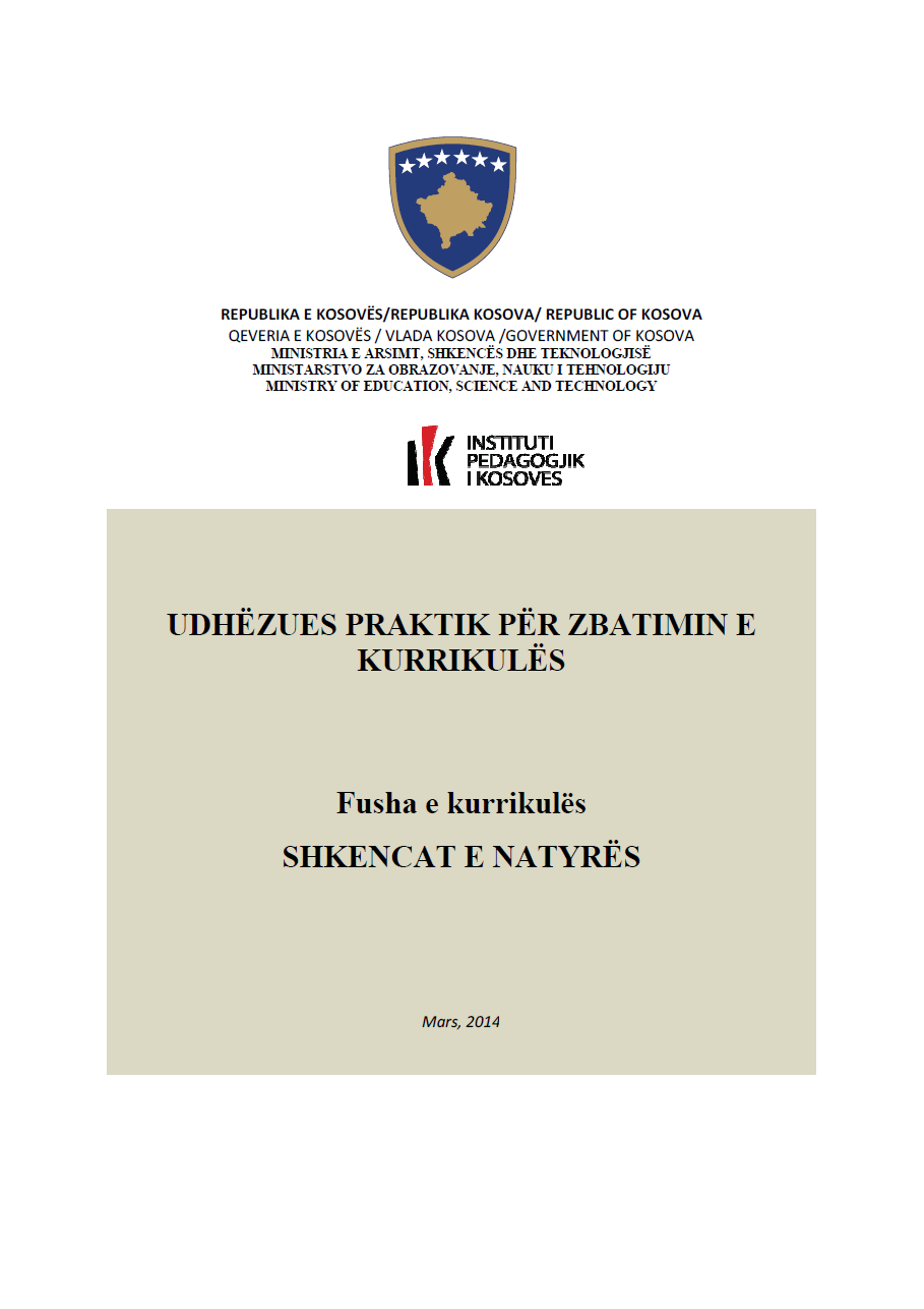 Udhëzuesi praktik për zbatimin e kurrikulës - Shkencat e natyrës 2014 ...